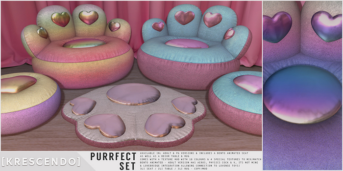 Second Life Marketplace - [Kres] Purrfect Set - PG